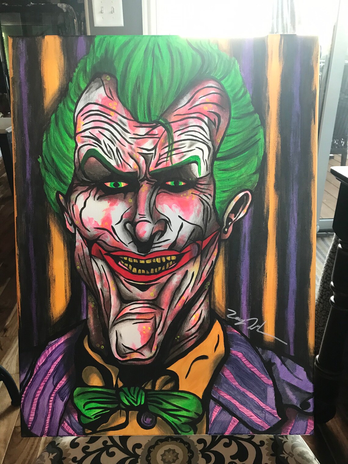 Joker Arkham City/knight Mark Hamill Joker 18x24 Canvas - Etsy
