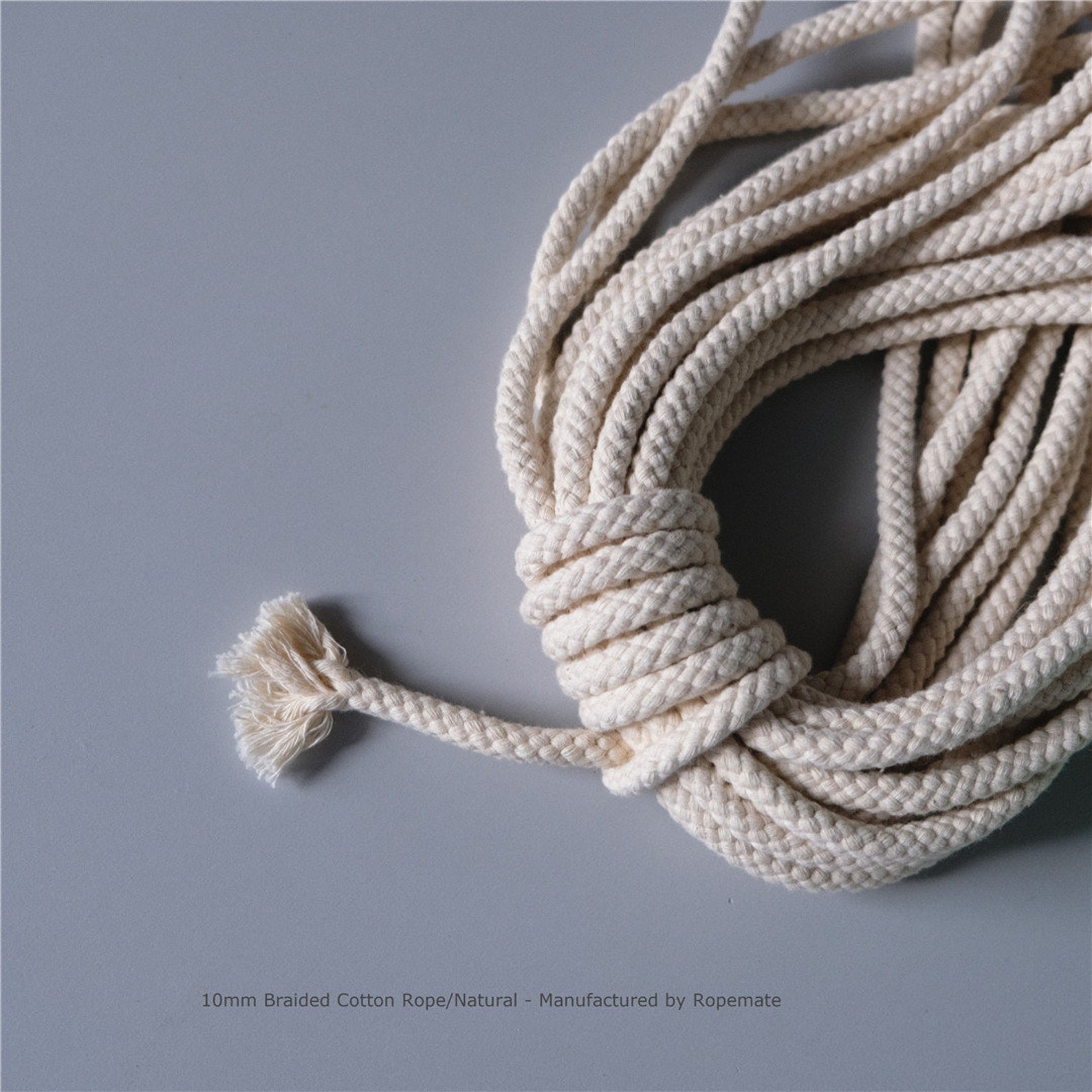 3/8 10mm 20m Natural White Braided Cotton Rope garment | Etsy