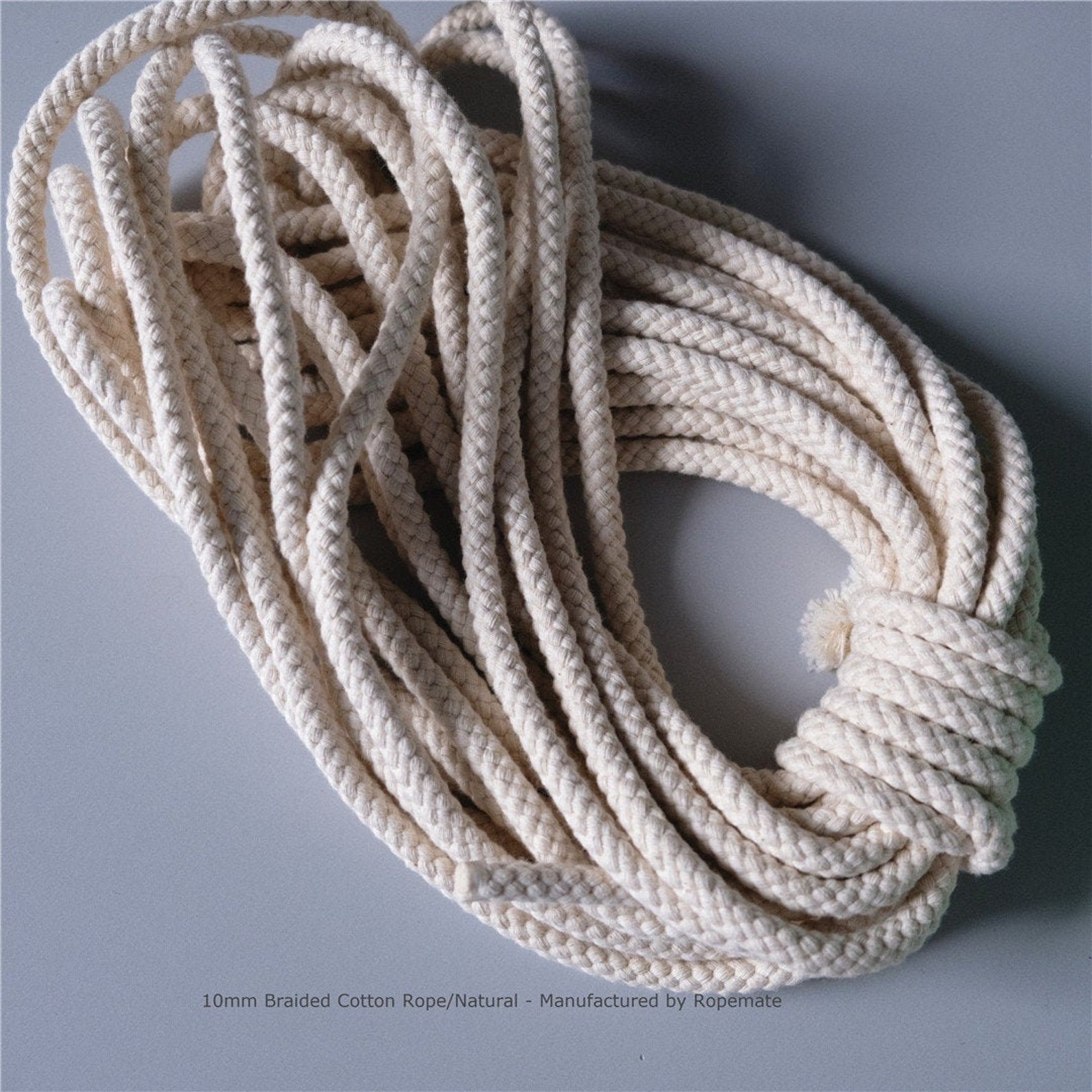 3/8 10mm 20m Natural White Braided Cotton Rope garment | Etsy