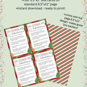 Christmas DIY Cookie Kit Instructions Card (digital Download) - Etsy
