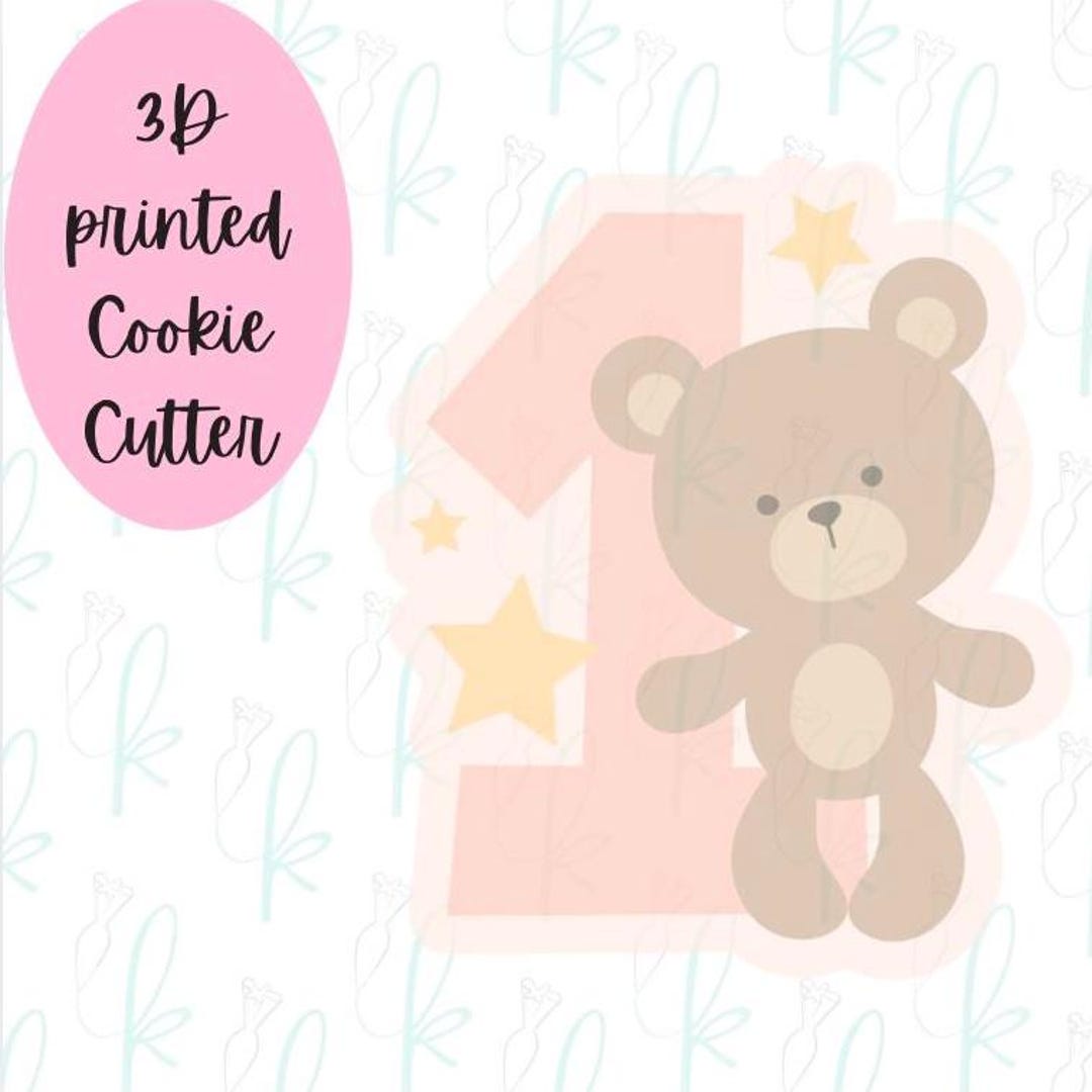 Teddy Bear Number One Cookie Cutter - Etsy