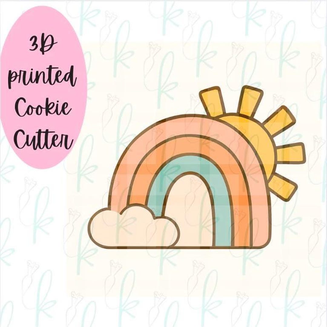 Boho Sunburst Rainbow Cookie Cutter - Etsy