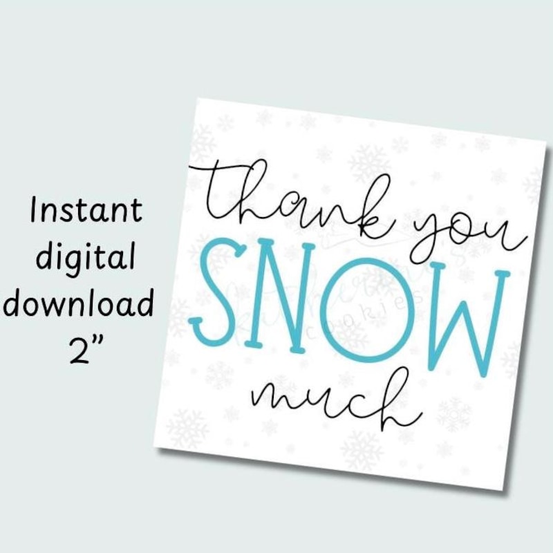Thank You Snow Much - Etsy
