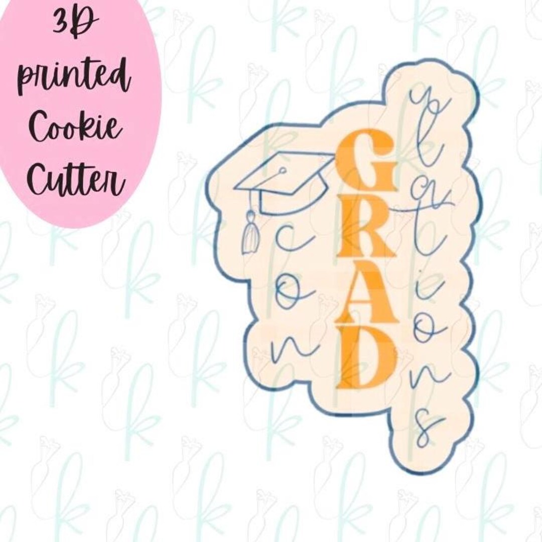 Tall Con-grad-ulations Plaque Cookie Cutter - Etsy