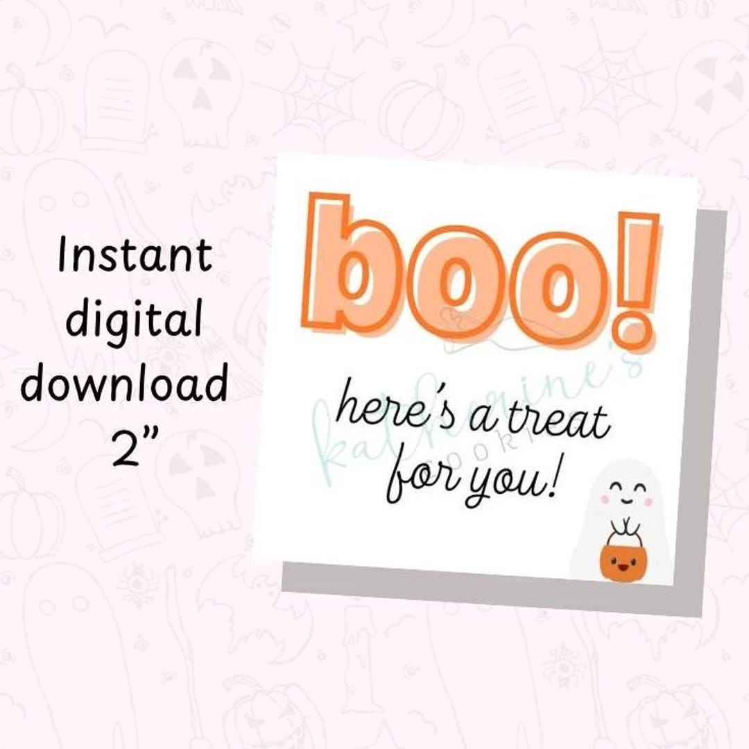 Boo Heres a Treat for You Halloween Printable 2 Cookie Tag - Etsy