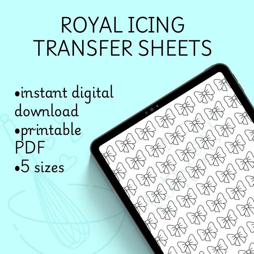 Bow Royal Icing Transfer Sheets - Etsy