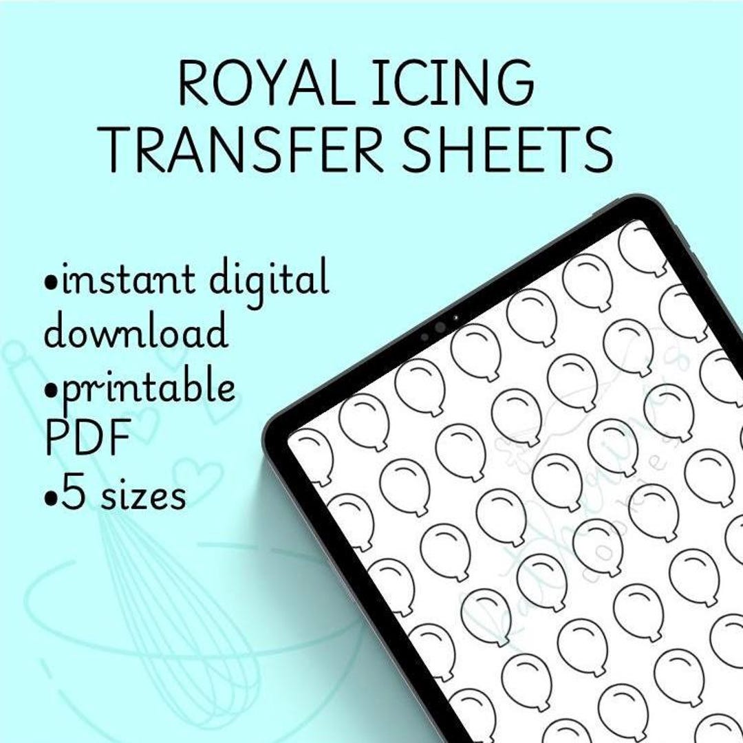 Balloon Royal Icing Transfer Sheets - Etsy
