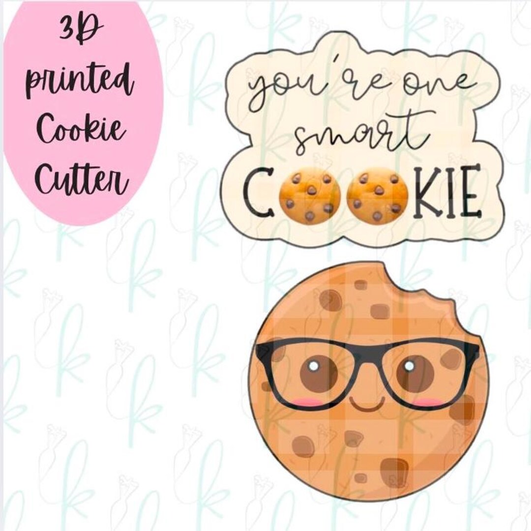You’re One Smart Cookie - Set of 2 3D Printed Cookie Cutters - Etsy