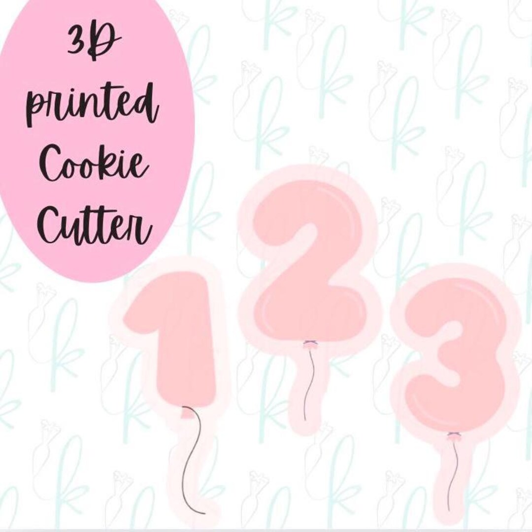 Balloon Number Cookie Cutters - Etsy