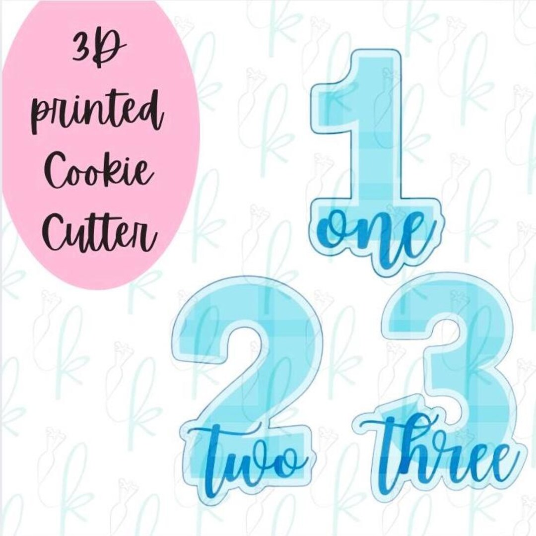 Lettered Number Cookie Cutters - Etsy