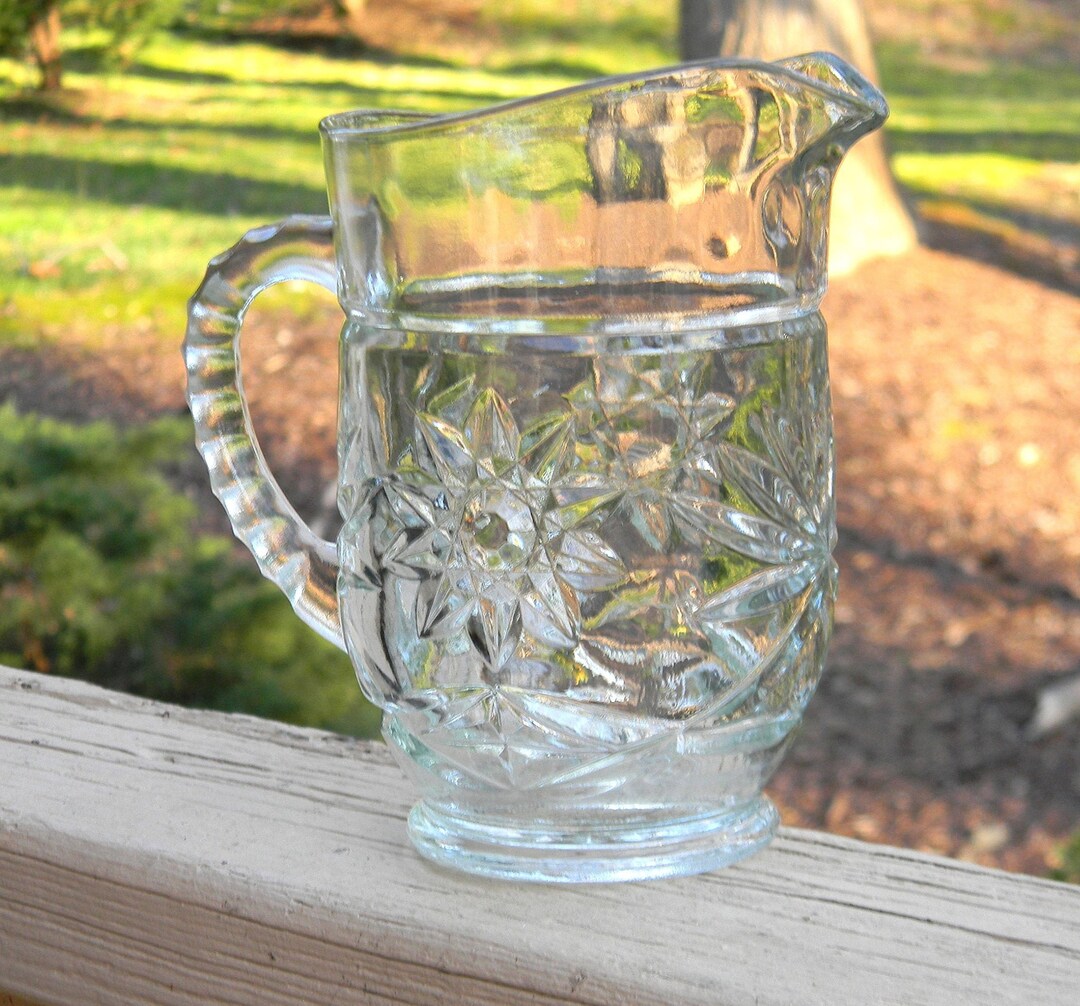 Anchor Hocking - Early American Prescut - Small Milk Cream Pitcher - Etsy