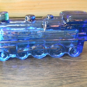 Cobalt Blue Vaseline/uranium Glass Steam LOCOMOTIVE That Changes to a ...