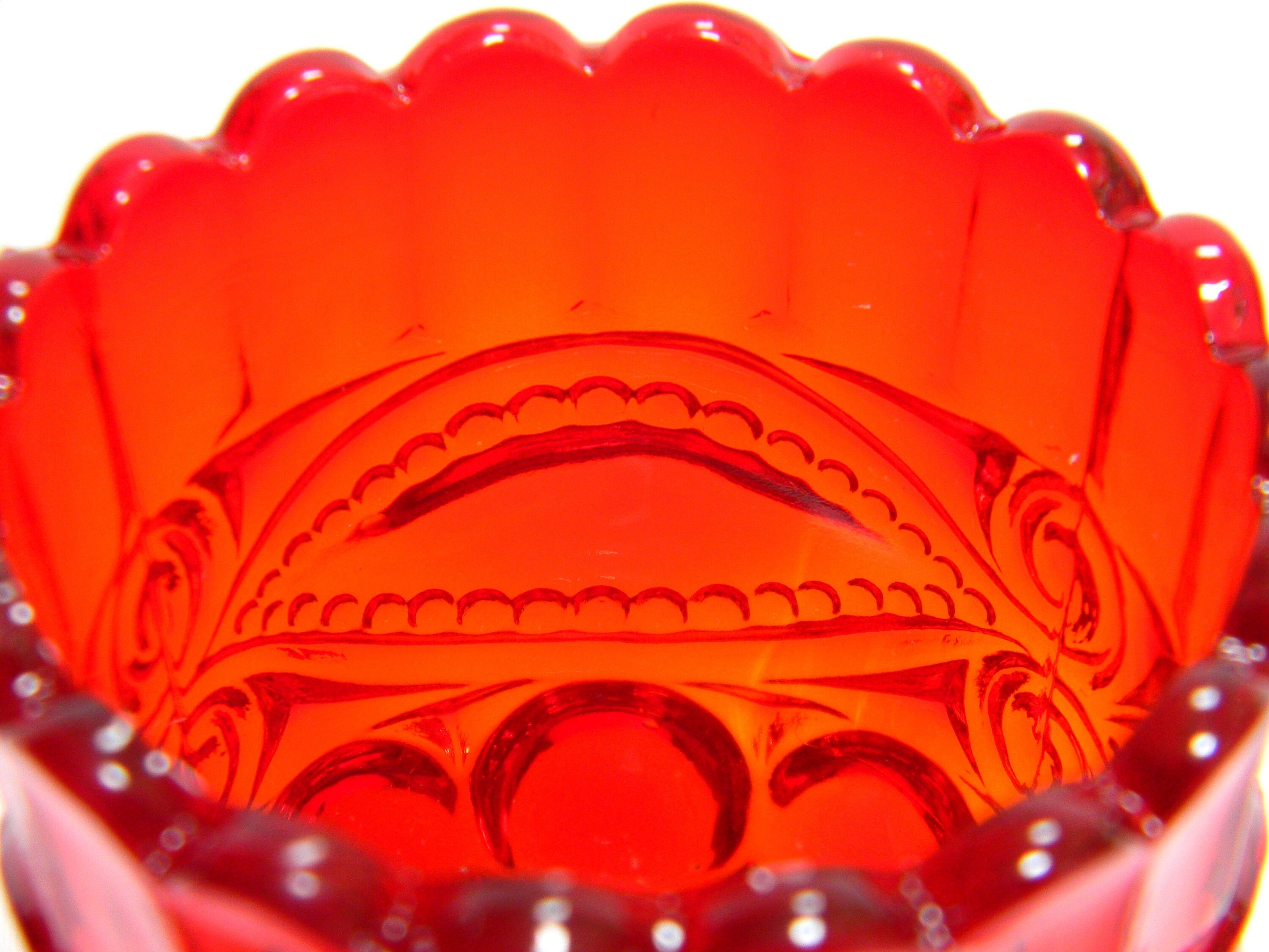 Ruby Red/ Amberina Glass 2-1/2 Tall Voltive Candle - Etsy