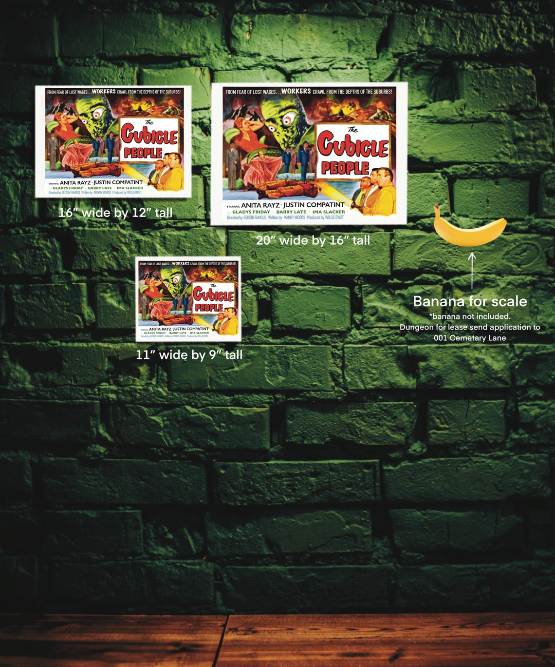 Cubicle People Poster| Classic Horror Movie Parody | Office Work Funny ...