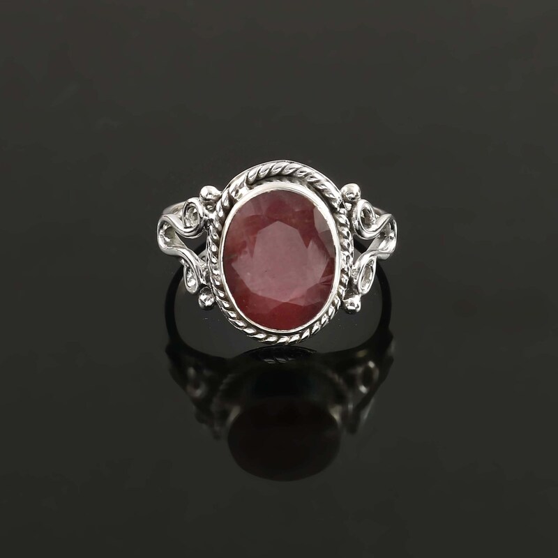 Natural Ruby Ring - Etsy