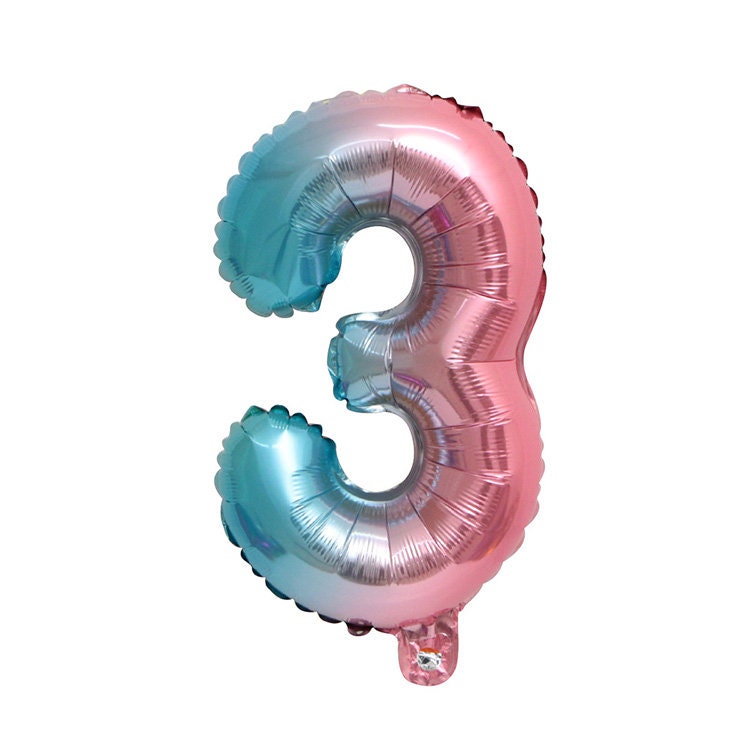 16 Giant Birthday Foil Number Balloon Rainbow Gradient | Etsy