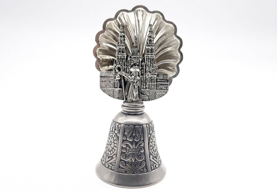 Vintage Figural Handle Bell: Priest With Church 70s/80s Collectible 4.3 ...