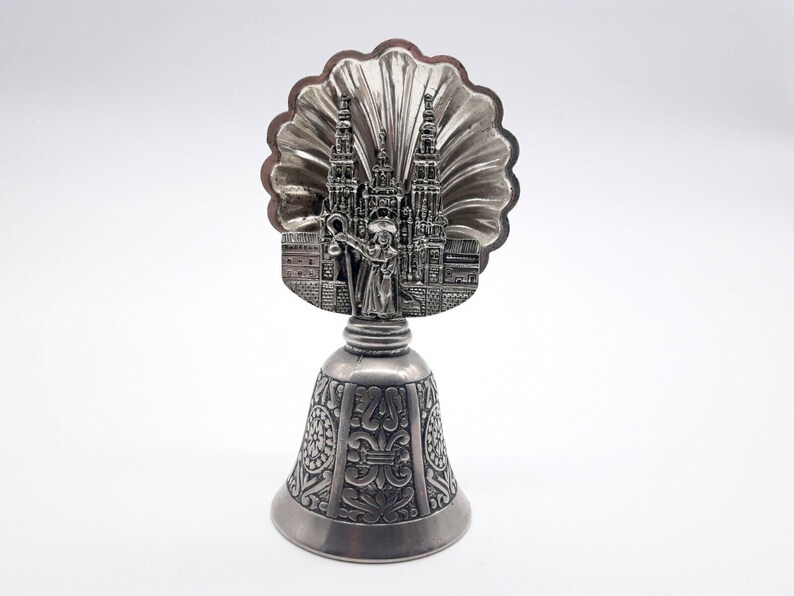 Vintage Figural Handle Bell: Priest With Church 70s/80s Collectible 4.3 ...