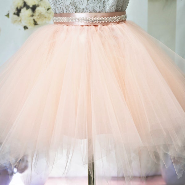 Peach Tulle Skirt - Etsy