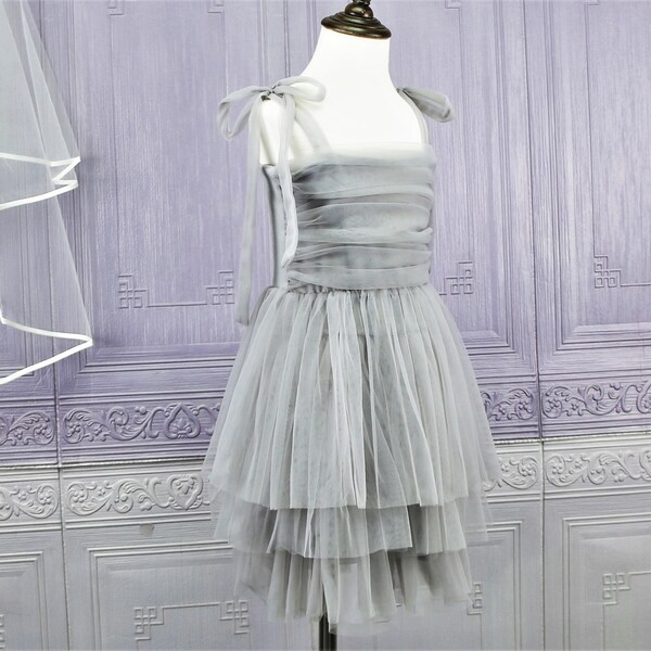 Grey Tulle Wedding Dress - Etsy
