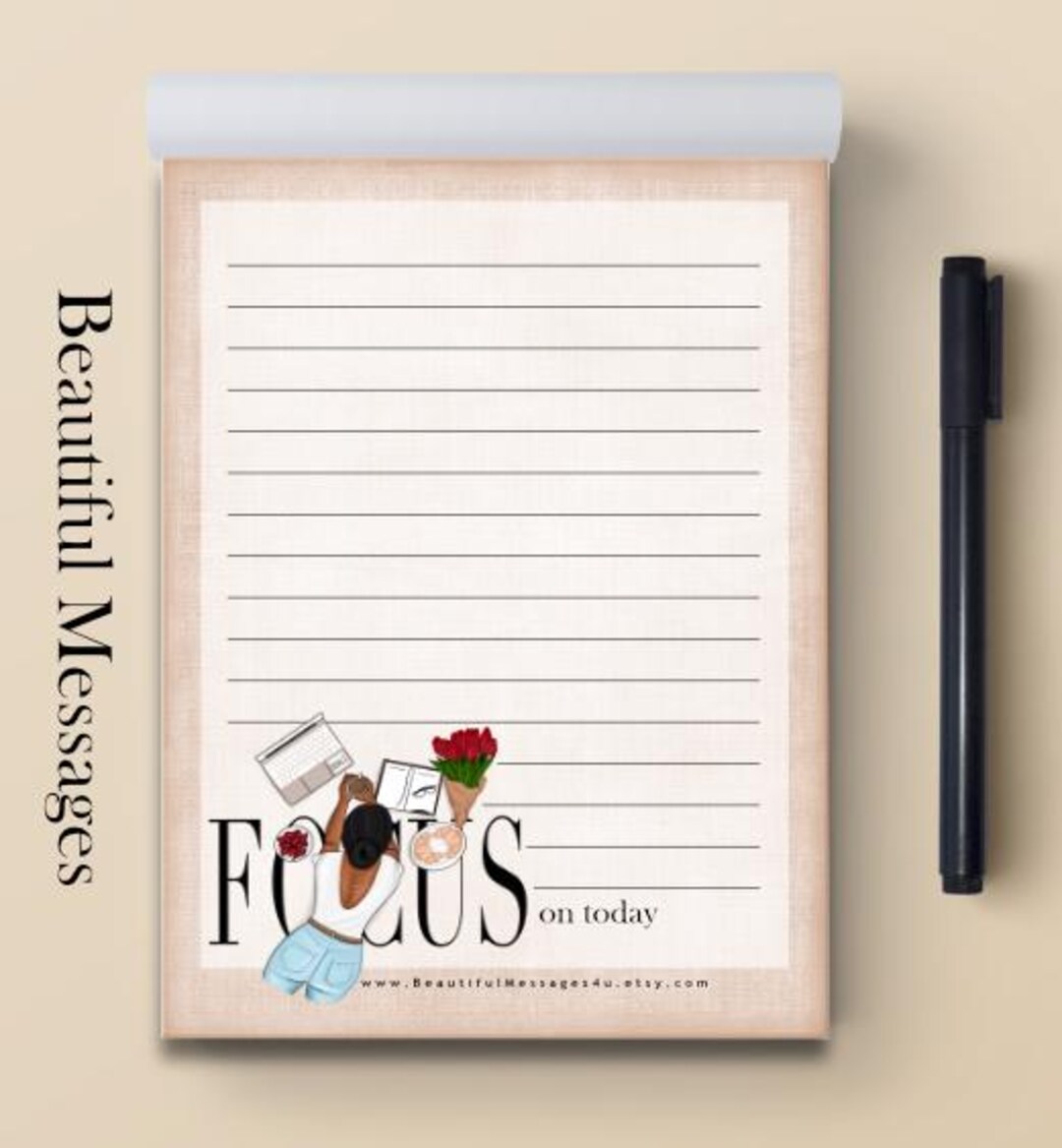 Focus on Today - 5x7 Notepad - Memo Pad - Personalized Pad - to Do List ...