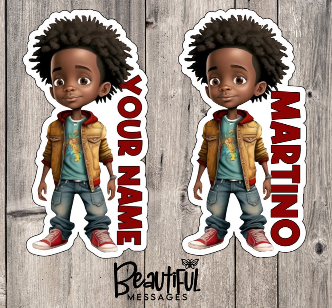 STICKERS - Young Black Boy; Young Black King; Black Child; African ...