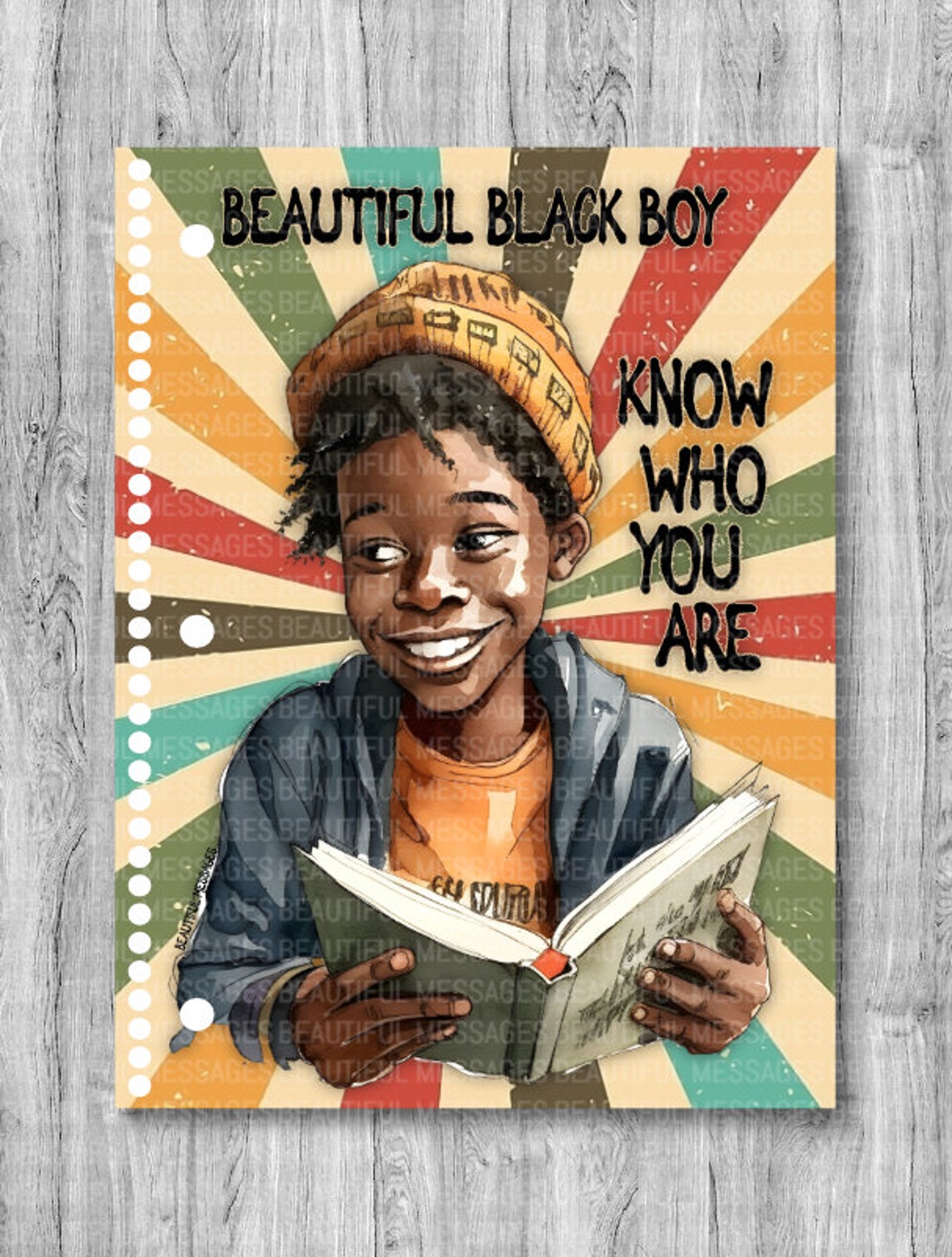 SCHOOL NOTEBOOK - Beautiful Black Boy; Notebook; School; Journals ...