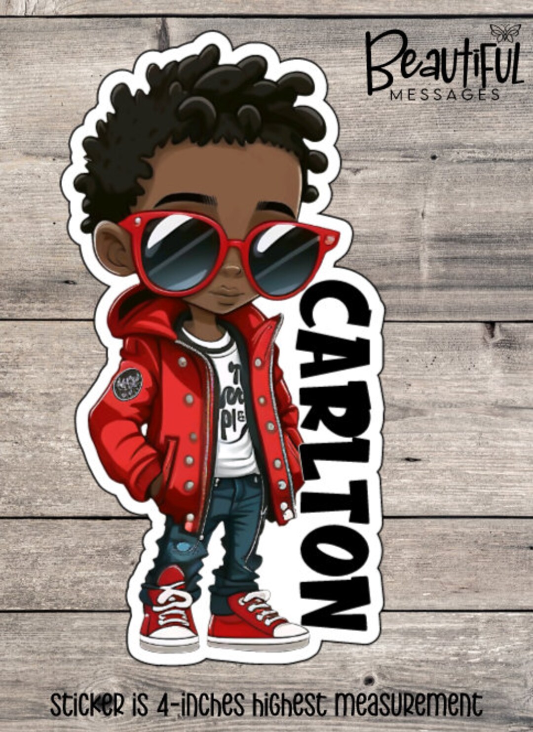 STICKERS - Young Black Boy; Young Black King; Black Child; African ...