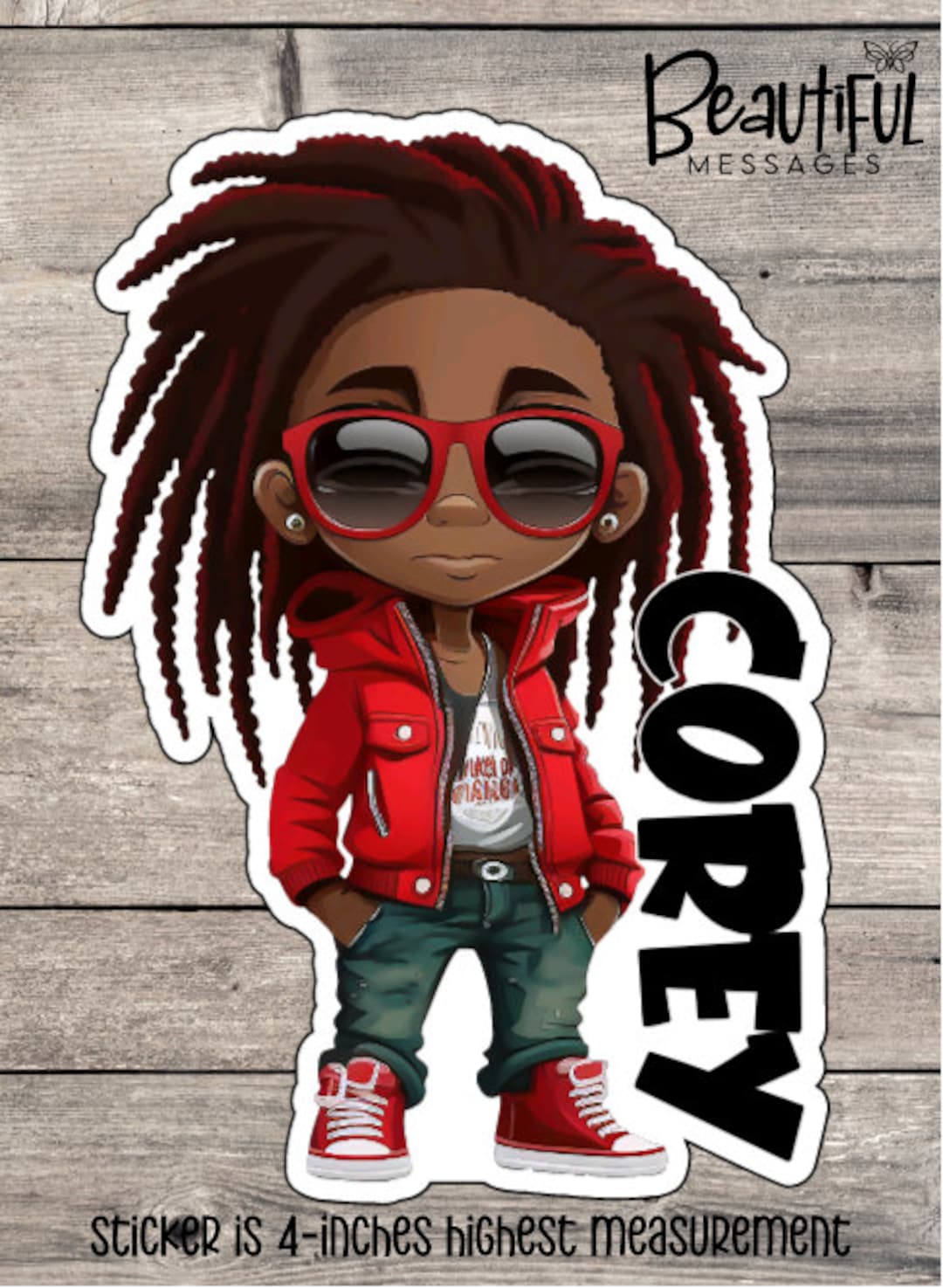 STICKERS - Young Black Boy; Young Black King; Black Child; African ...