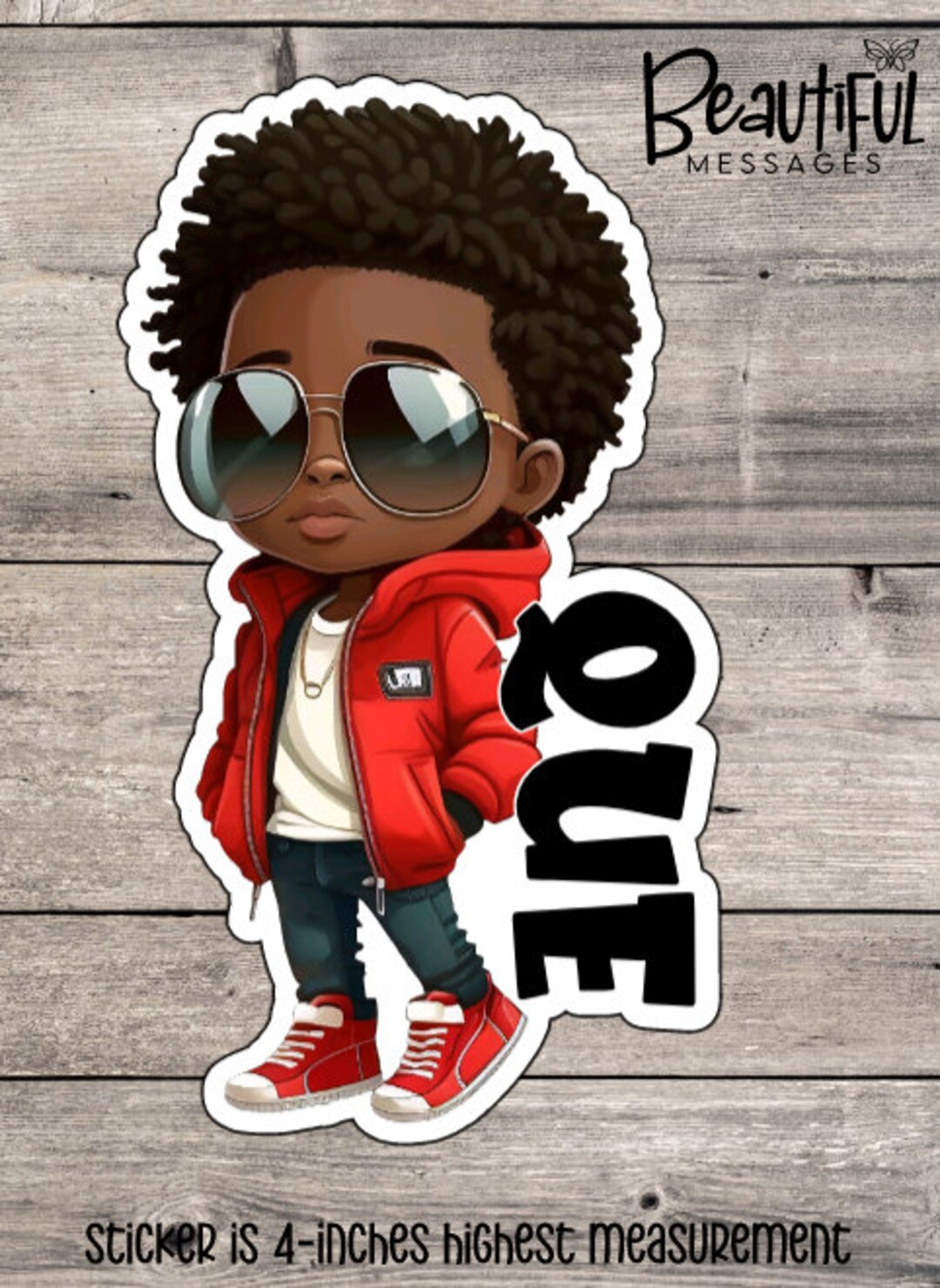 STICKERS - Young Black Boy; Young Black King; Black Child; African ...