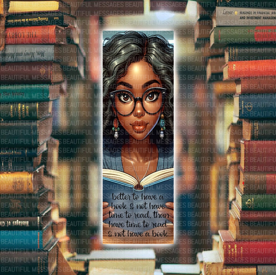 BOOKMARK Women of Color Black Women Black Girls Reading Books Bookmark ...