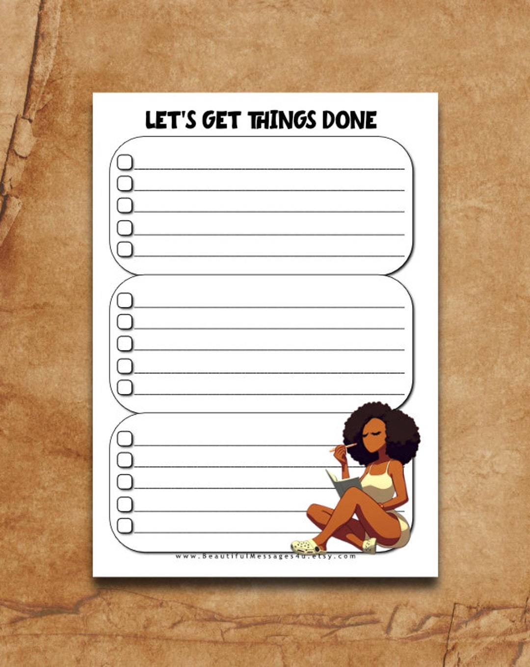 Let's Get Things Done 5x7 Notepad Memo Pad - Etsy