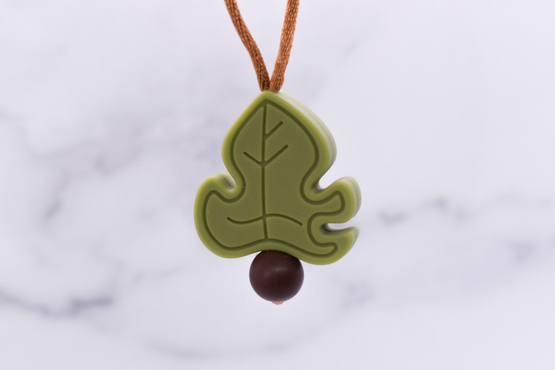 Monstera Leaf Necklace Sensory Fidget Necklace Fidget - Etsy