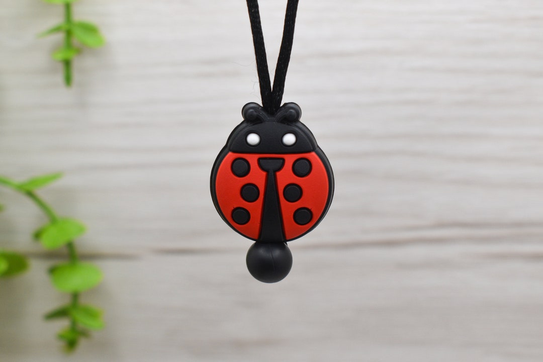 Ladybug Necklace | Sensory Fidget Necklace | Fidget Jewelry - Etsy