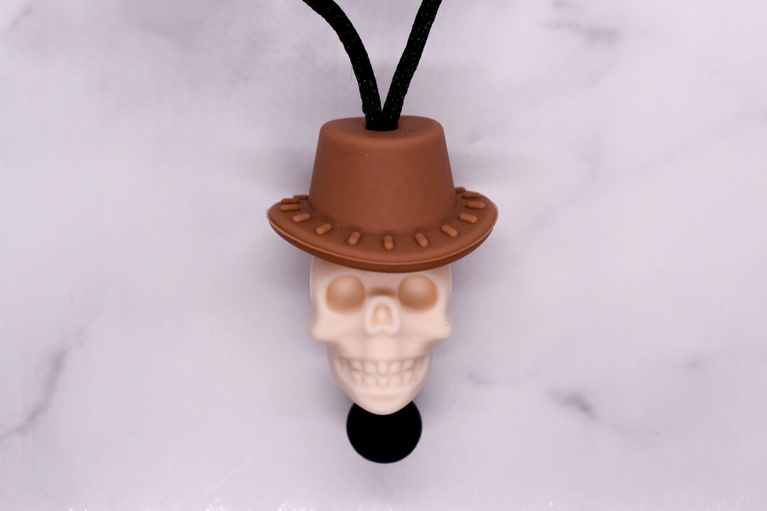 Skeleton Cowboy Necklace Sensory Fidget Necklace Fidget - Etsy