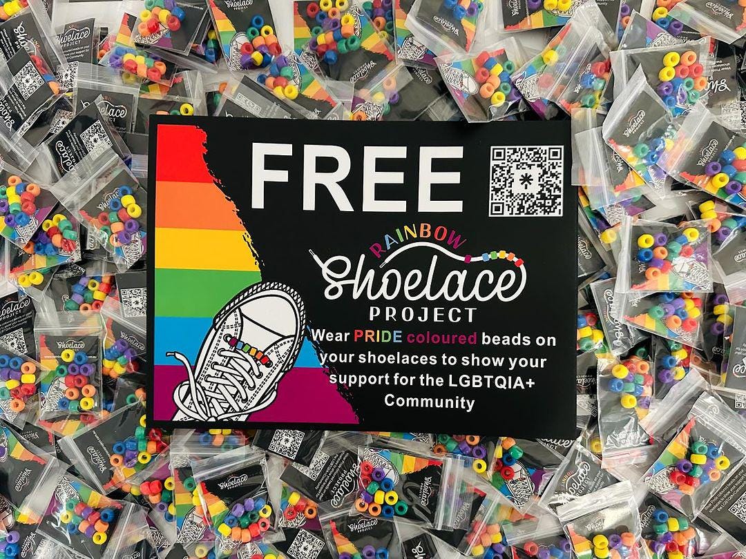 Pride Coloured Shoelace Beads | Rainbow Shoelace Project - Etsy