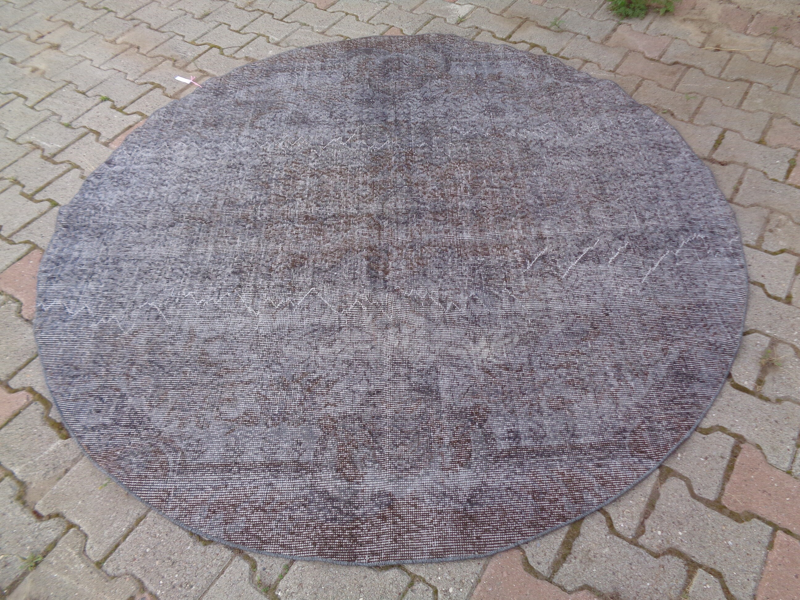 Round RugSmall Circle RugOverdyed Vintage RugShower Mat 6 | Etsy