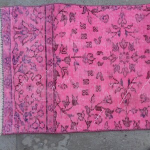 Extra Long Pink Runner, 17 X 1.9 Floral Long Narrow Runner, Low Pile ...