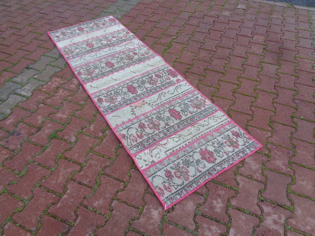 Long Rug Runner for Hallway Minimalist Pink Runner for Carpet Stairs ...