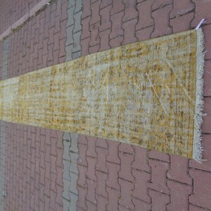 Yellow Extra Long Runner, Stair Treads Carpet, Overdyed Stairway Rug ...