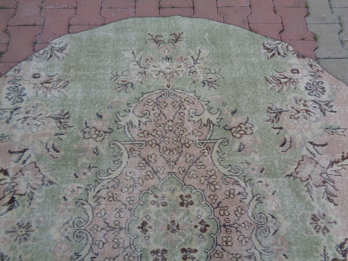 Round Rugvintage Circle Rugdining Table Rug Orient | Etsy