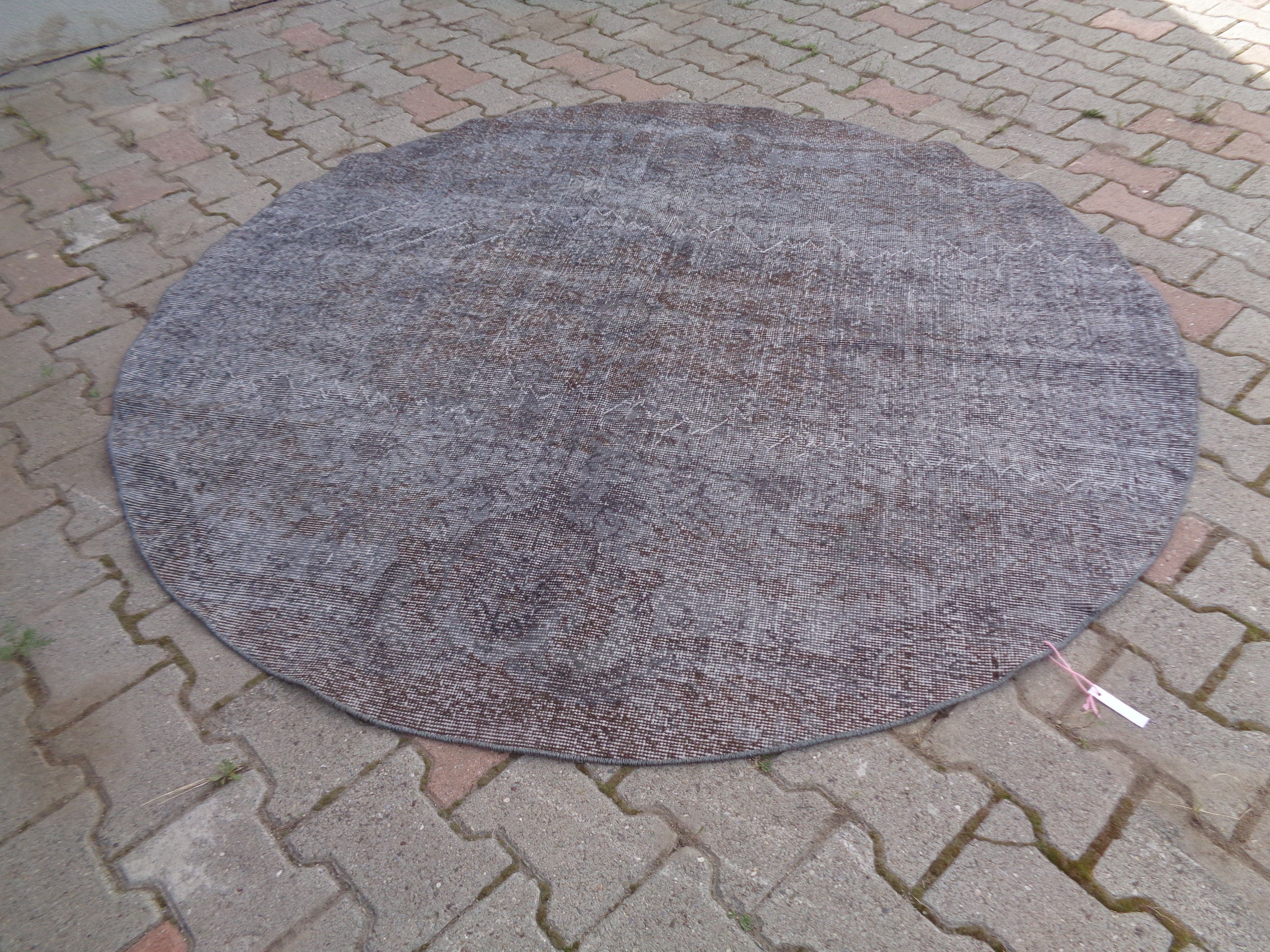 Round RugSmall Circle RugOverdyed Vintage RugShower Mat 6 | Etsy