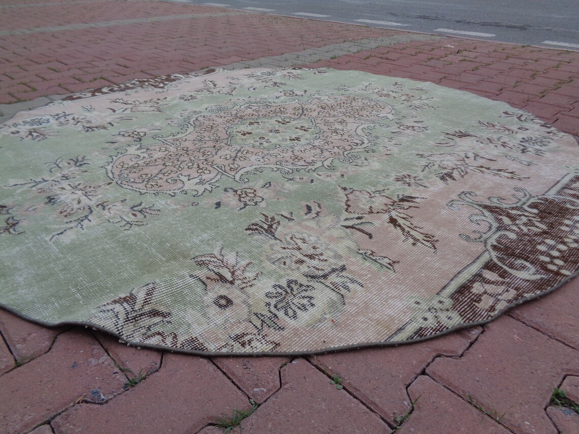 Round Rugvintage Circle Rugdining Table Rug Orient | Etsy