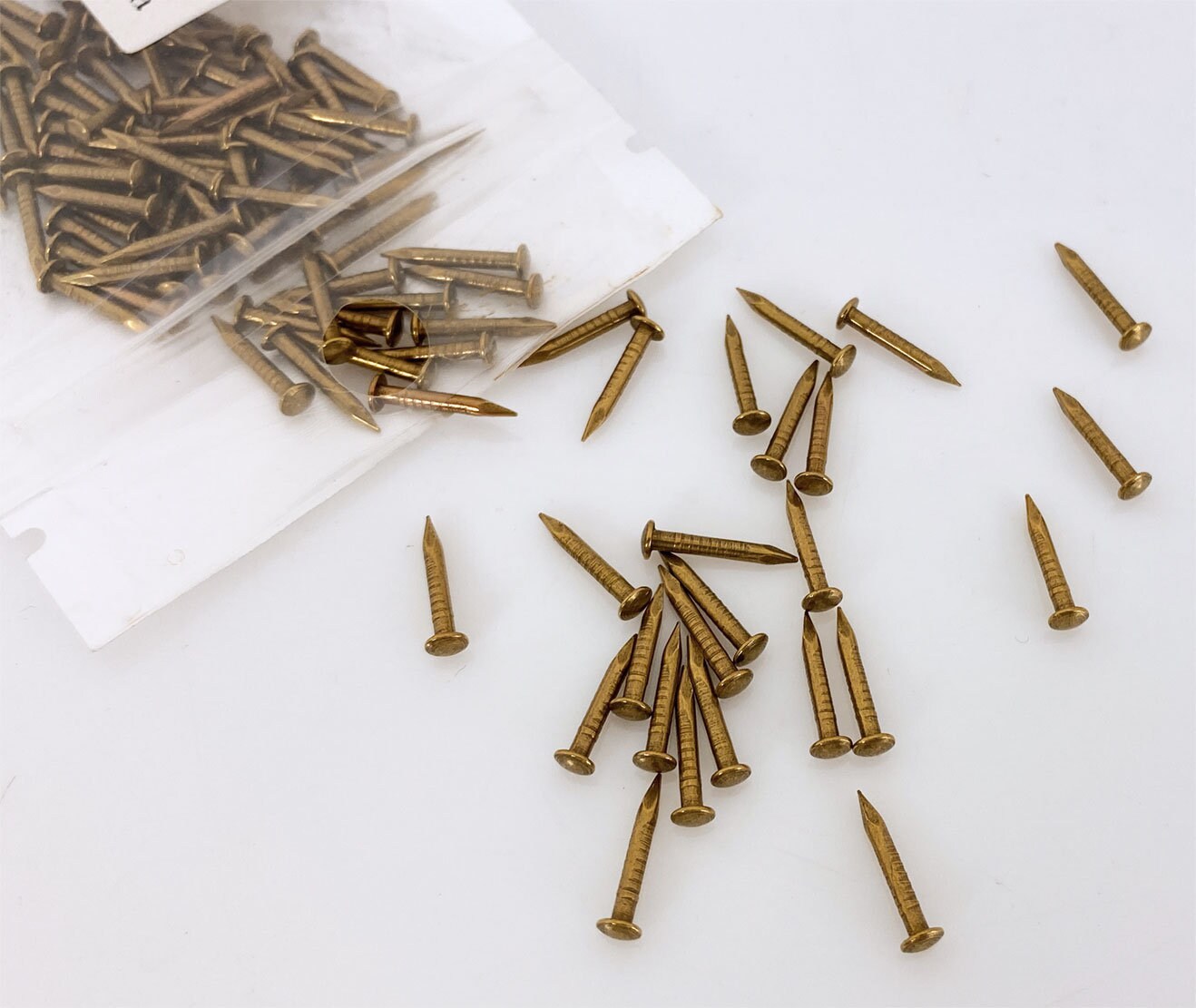 10mm Round Head Antiqued Brass Copper Furniture Miniature Nails Tacks ...