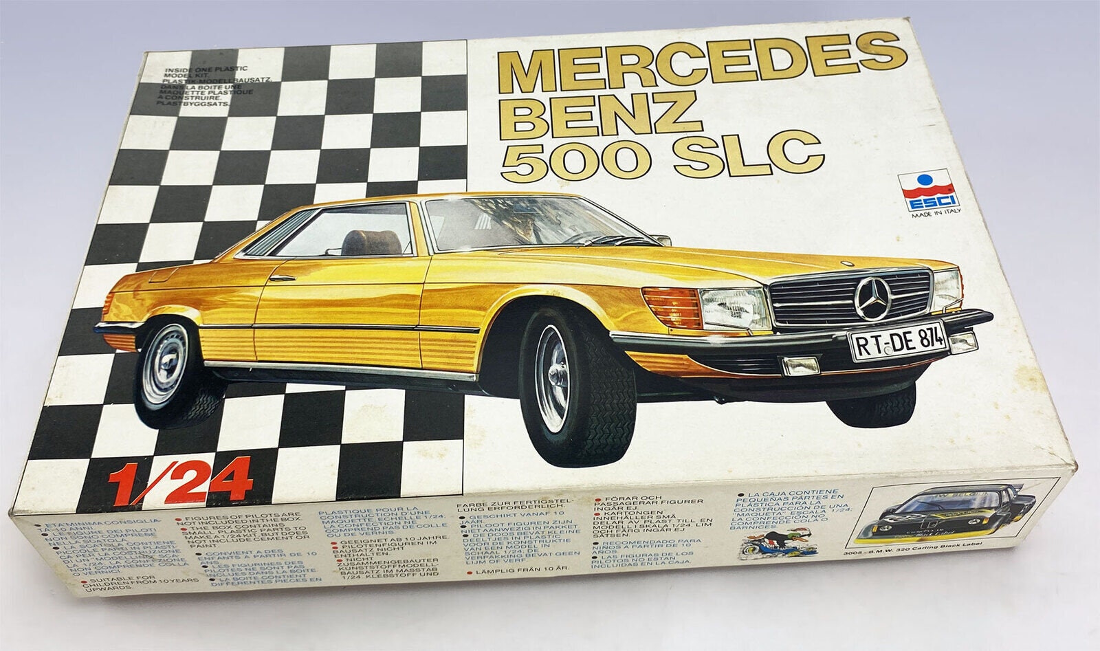 Vintage ESCI Mercedes-benz 500 SLC 1:24 Model Car Kit Unassembled Open ...