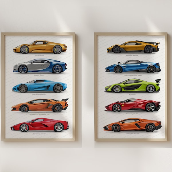 Real Cars Drawing - Etsy UK