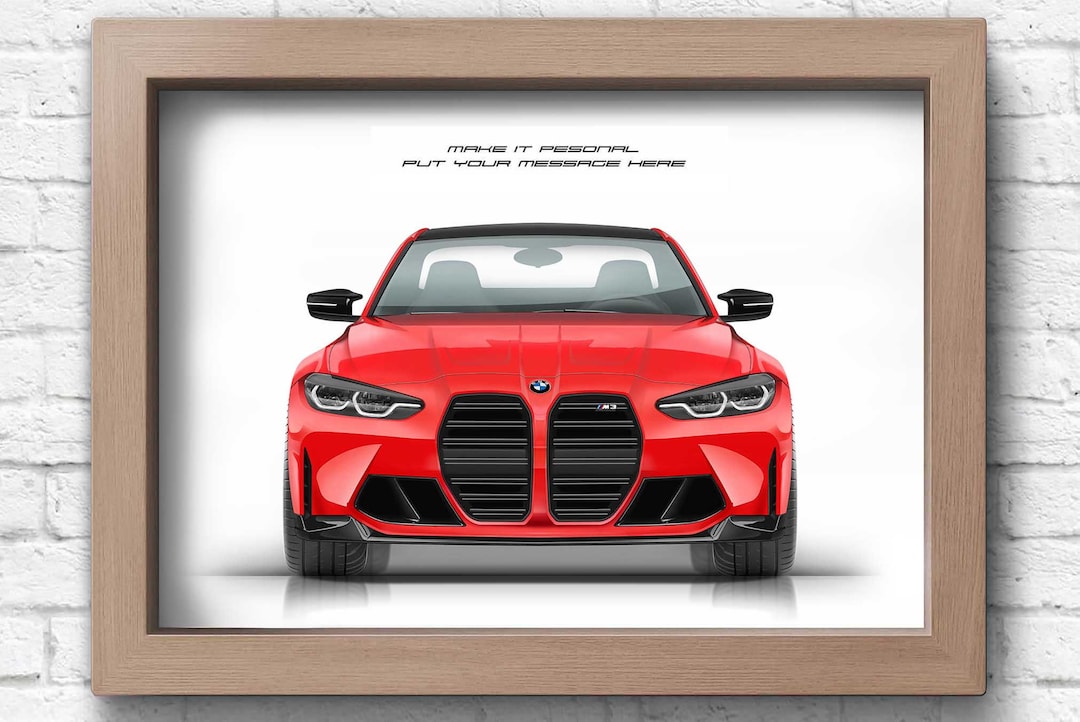Personalised BMW M3 (G80) Print for Car Lovers/ Handmade Artwork ...