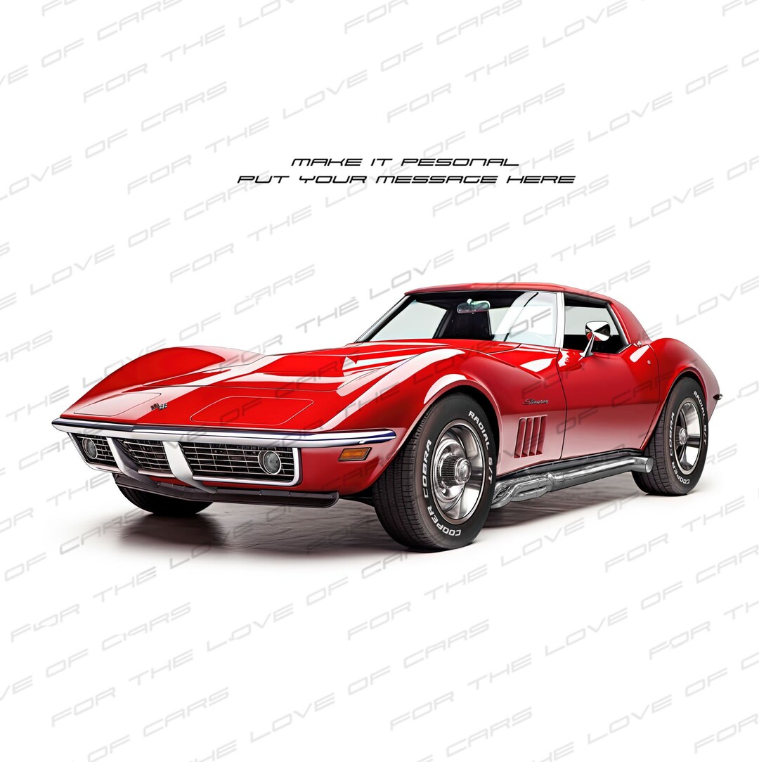 Chevrolet Corvette C3 Personalisable Poster for Car Lovers / Hand Made ...