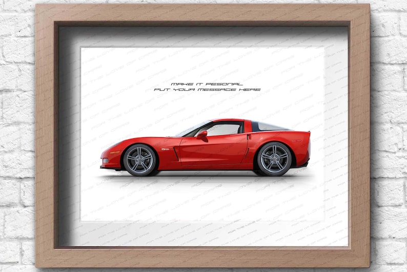 Chevrolet Corvette C6 Personalise Poster for Car Lovers / Hand Made Art ...