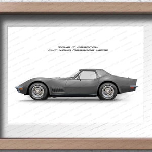Chevrolet Corvette C3 Personalise Poster for Car Lovers / Hand Made Art ...